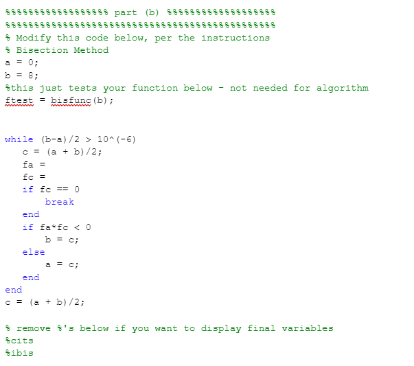 Solved b) Below, you will find code that applies the | Chegg.com
