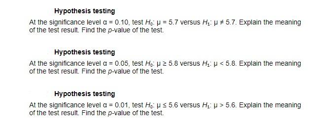 Solved Hypothesis testing At the significance level α=0.10, | Chegg.com