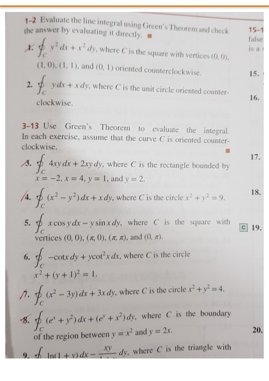 Solved Evaluate the line integral using Green's Theorem and | Chegg.com Solved Evaluate the line integral using Green's Theorem and | Chegg.com