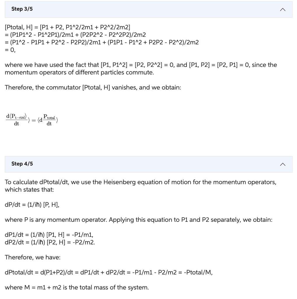 Solved use [X,P] and Ehrenfest's theorem to prove that | Chegg.com