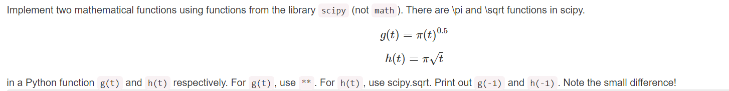 Solved Implement two mathematical functions using functions | Chegg.com