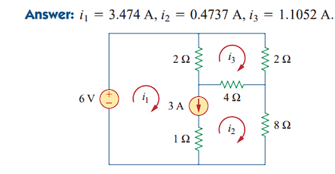 Solved Using mesh analysis, calculate i1, i2, i3 for the | Chegg.com