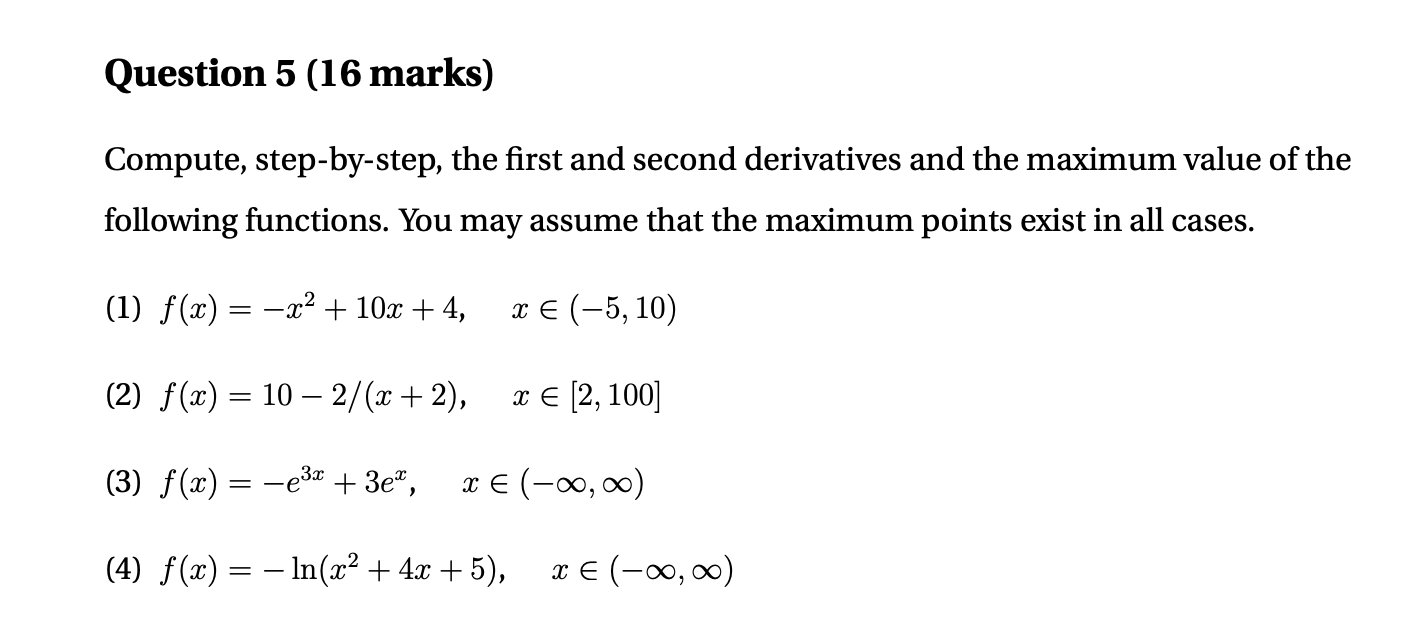 Solved Question 5 (16 marks) Compute, step-by-step, the | Chegg.com