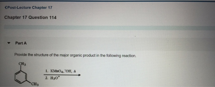 Solved Post-Lecture Chapter 17 Chapter 17 Question 114 | Chegg.com