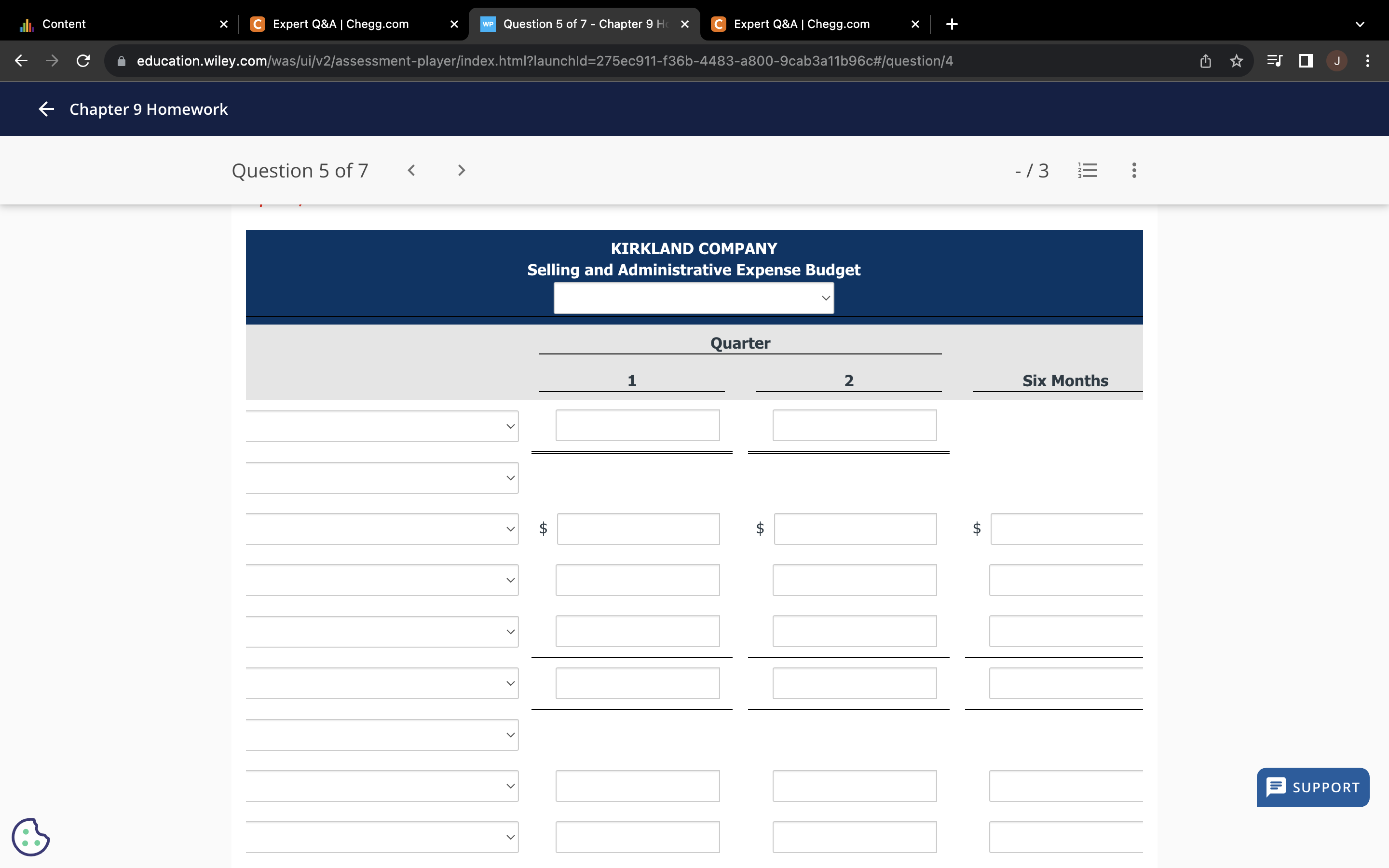 Solved Kirkland Company combines its operating expenses for | Chegg.com