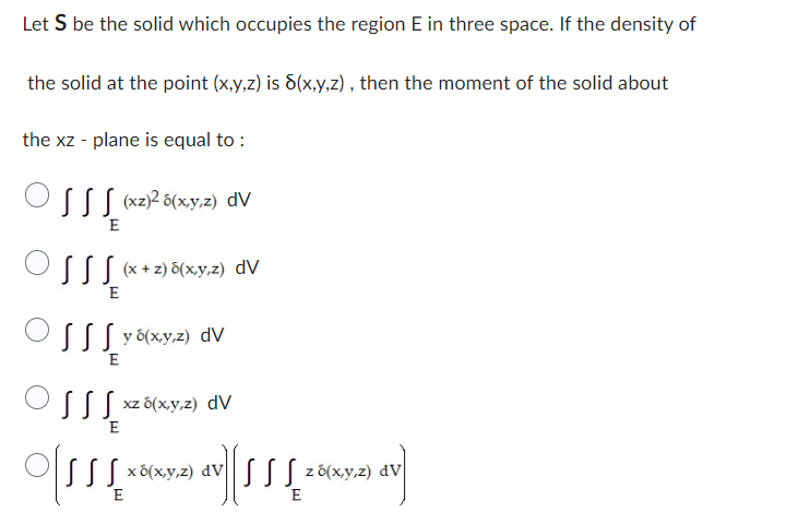 Solved Let S be the solid which occupies the region E in | Chegg.com