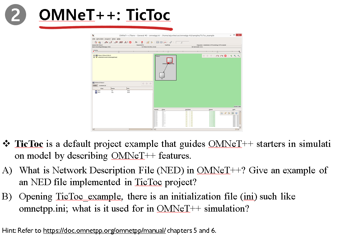Solved OMNeT++: TicToc - amnetopini - | Chegg.com