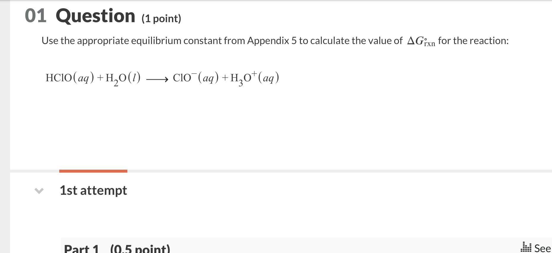 Solved 1 Question (1 point) Use the appropriate equilibrium | Chegg.com