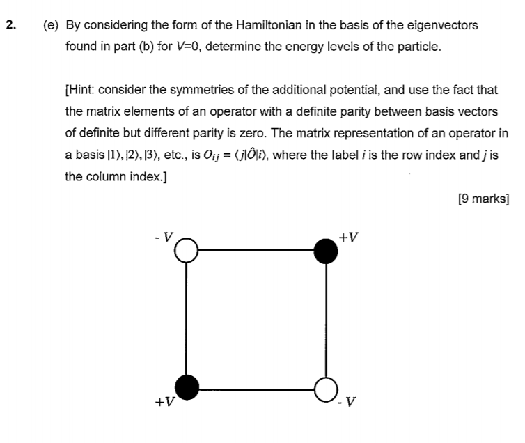 2. (a) Consider a spinless particle that can sit on | Chegg.com