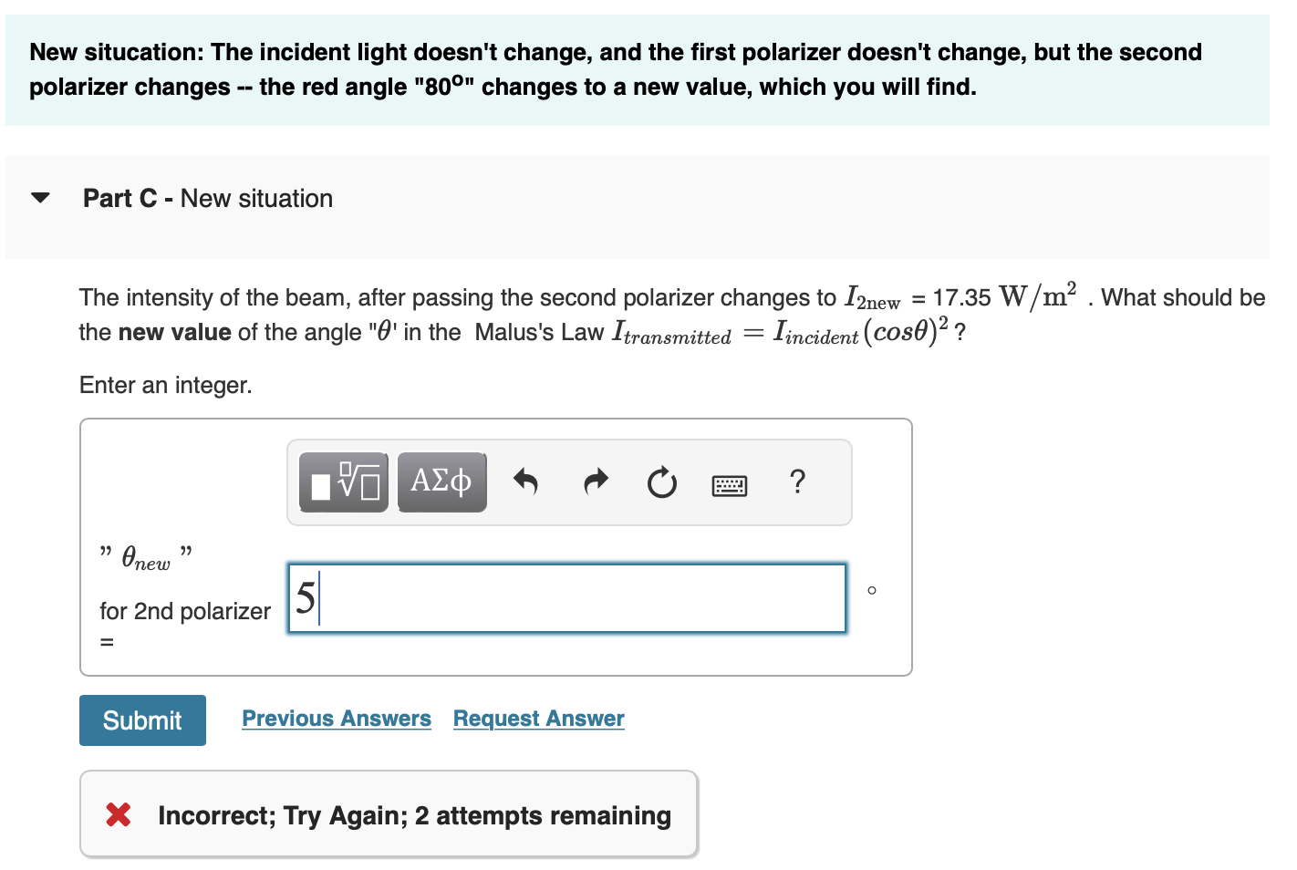 Solved A beam of unpolarized light passes through Two | Chegg.com