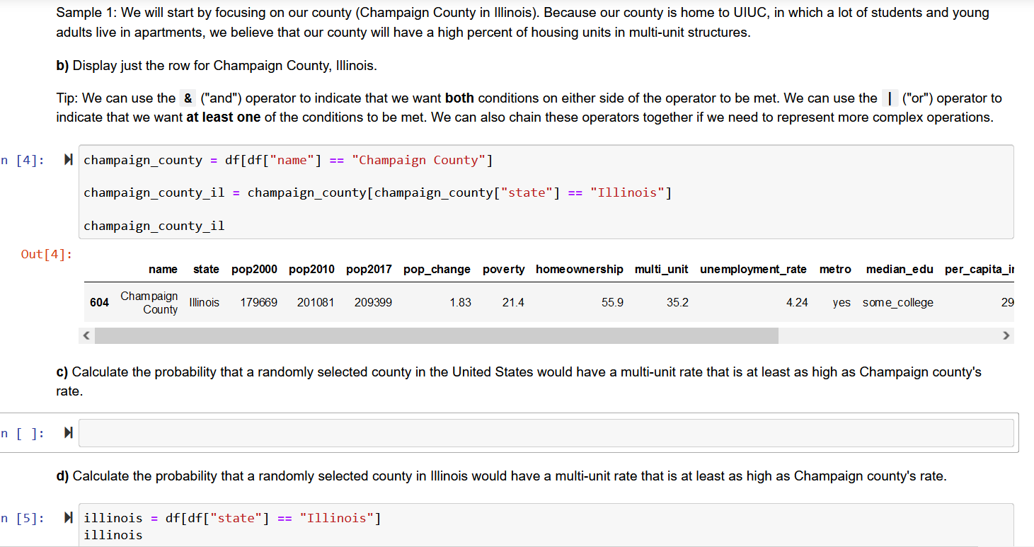 Solved Case Study: County Housing Information The provided | Chegg.com