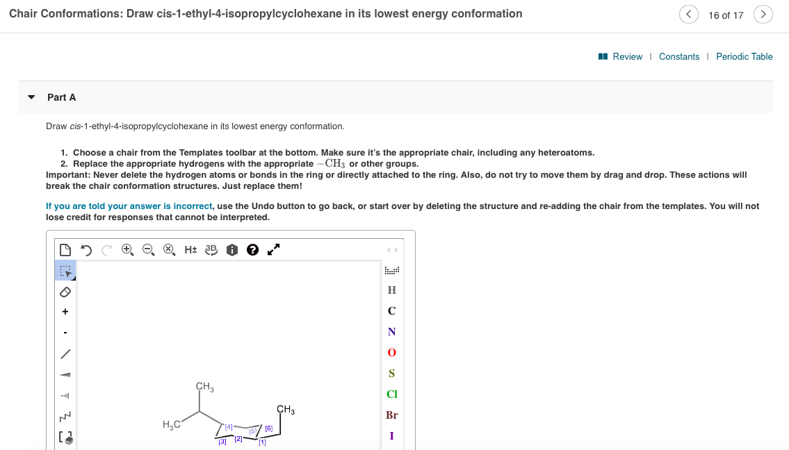 Solved Chair Conformations: Draw | Chegg.com