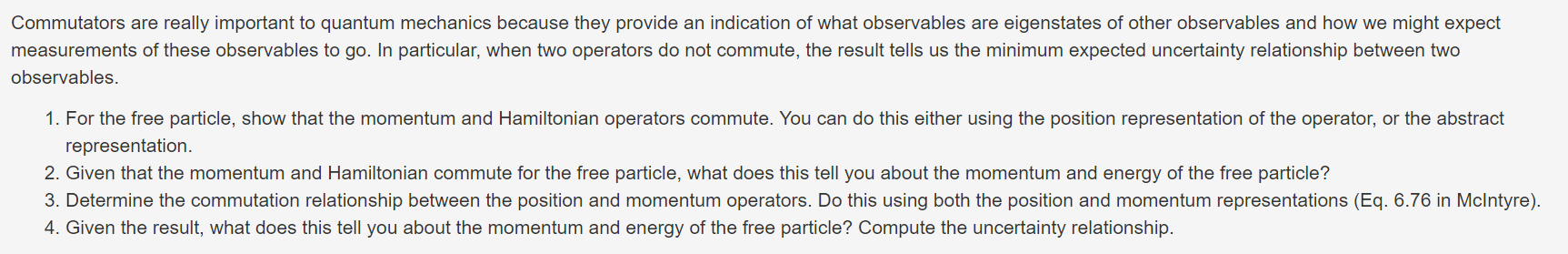 Solved Commutators are really important to quantum mechanics | Chegg.com