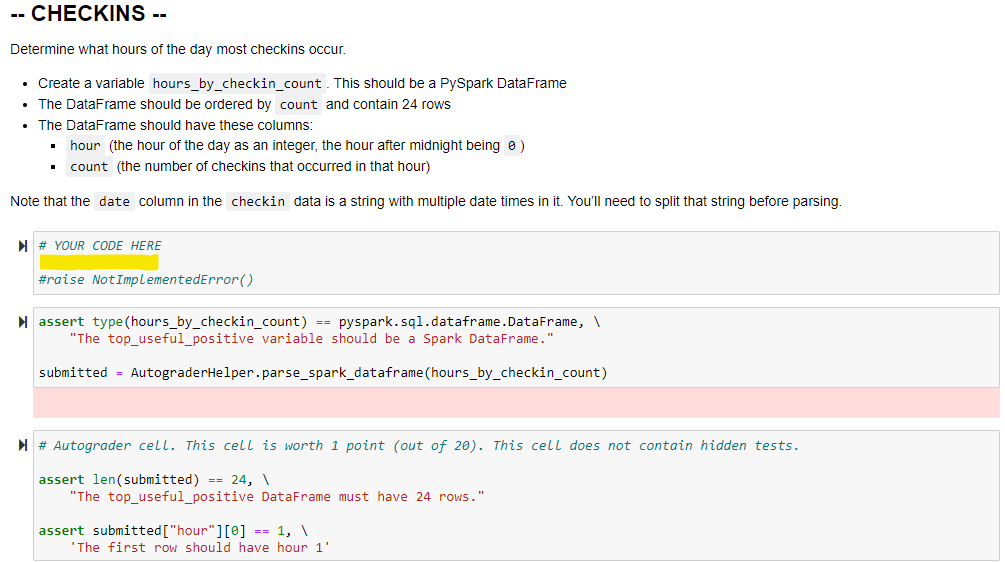 Solved This homework assignment builds on the Spark | Chegg.com