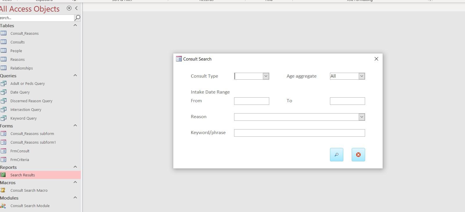 How to allow a searchable form in MS Access to have | Chegg.com