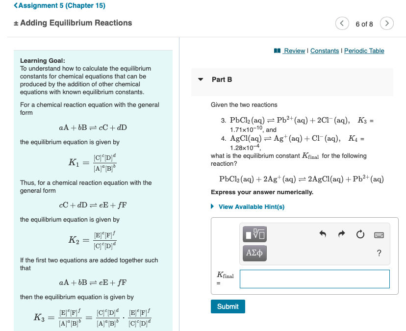 Solved Review Constants 1 Periodic Table Part B Given the | Chegg.com