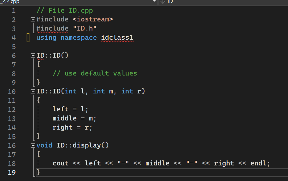Solved Shown below are my header file, and my main programs | Chegg.com