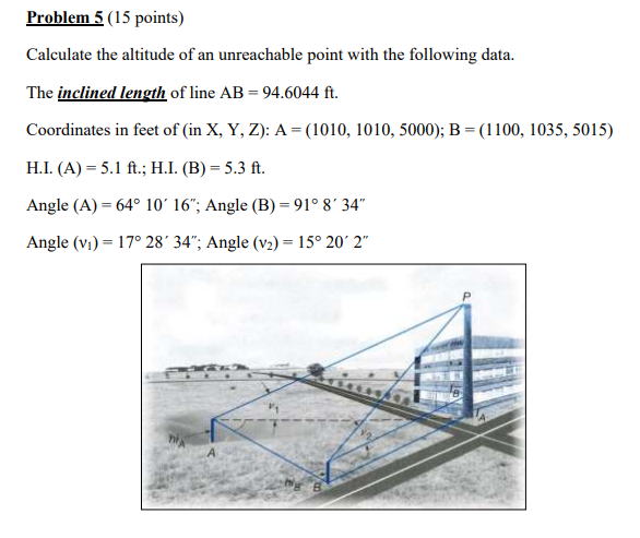 Solved Problem 5 (15 points) Calculate the altitude of an | Chegg.com