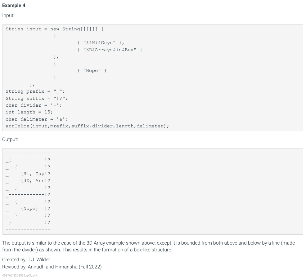 Solved 12.13 *** zyLab: Boxing and Nesting Arrays Boxing and | Chegg.com