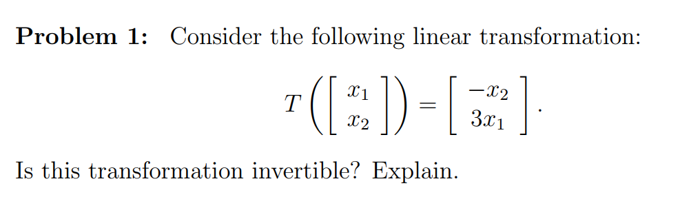 Solved Problem 1 Consider The Following Linear