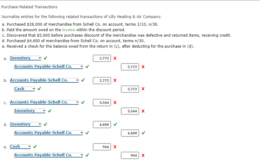 Solved Purchase-Related Transactions Journalize entries for | Chegg.com