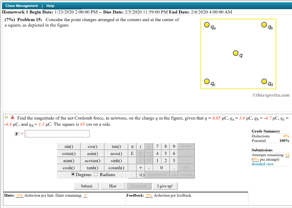 Solved Class Management | Help Homework 1 Begin Date: | Chegg.com