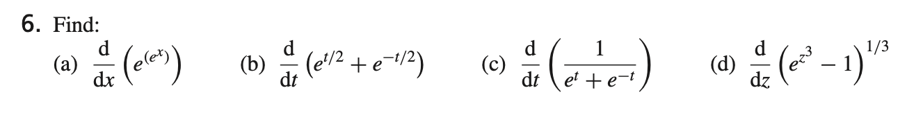 Solved Find:(a) ddx(e(ex)) | Chegg.com