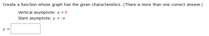 Solved Create a function whose graph has the given | Chegg.com
