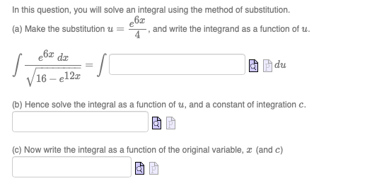 Solved In this question, you will solve an integral using | Chegg.com