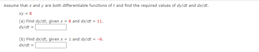 Solved Assume that x and y are both differentiable functions | Chegg.com