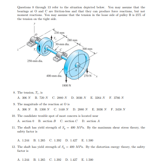 Solved Questions 8 through 13 refer to the situation | Chegg.com