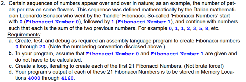 Solved 2. Certain sequences of numbers appear over and over | Chegg.com