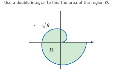 Solved Use a double integral to find the area of the region | Chegg.com