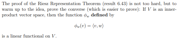 6.43 Riesz representation theorem Suppose φ is a | Chegg.com