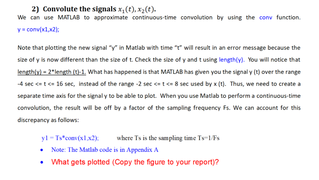Solved Appendix A: clear all; close all; clc; %% Signal | Chegg.com