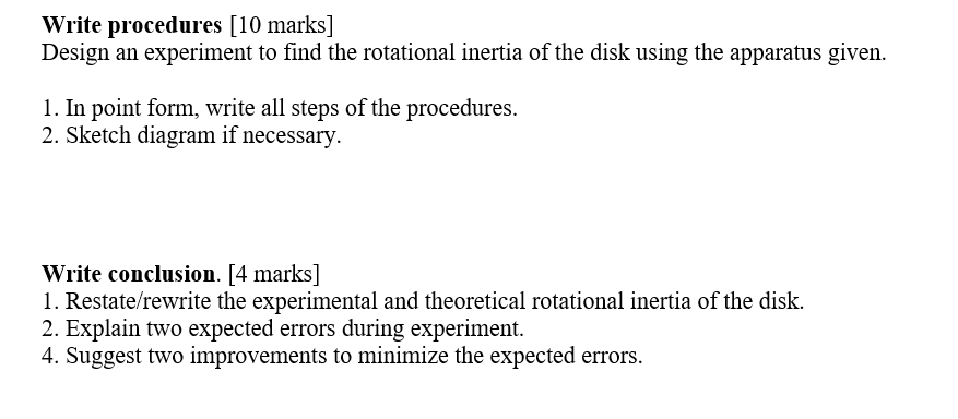 EXPERIMENT: MEASURING ROTATIONAL INERTIA Introduction | Chegg.com