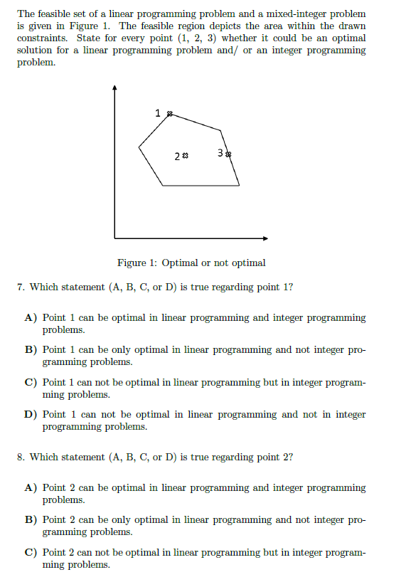 Solved The feasible set of a linear programming problem and | Chegg.com