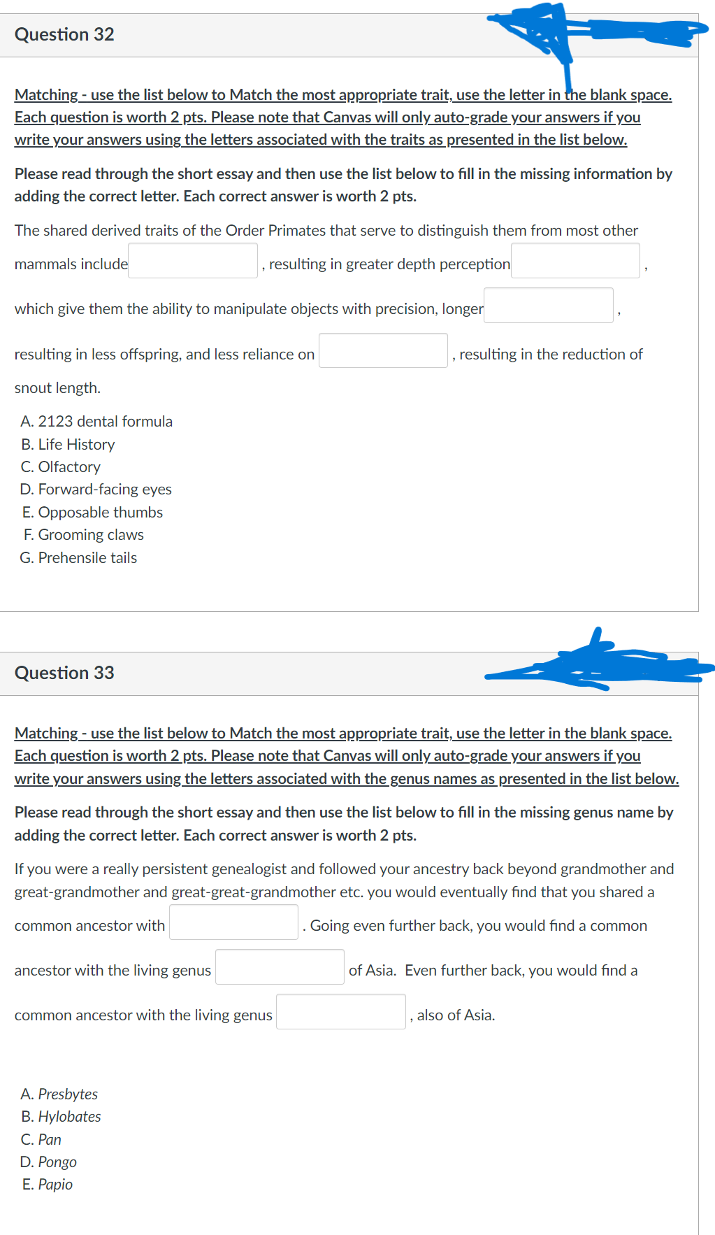 Matching - use the list below to Match the most | Chegg.com