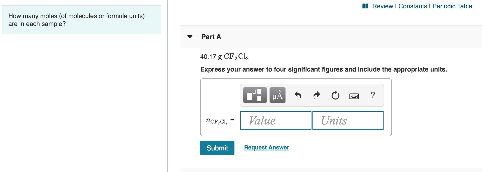 Solved Review I Constants I Periodic Table How many moles | Chegg.com