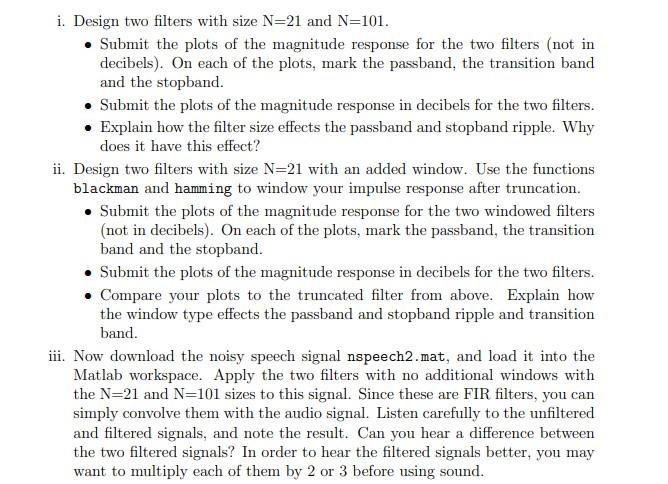 Part A: FIR FILTER DESIGN 2-WAYS In this problem you | Chegg.com