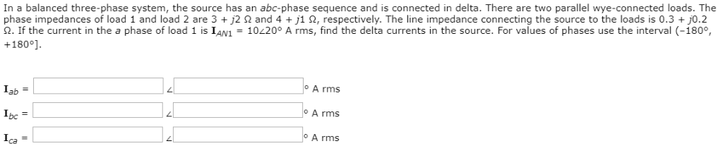 Solved An abc-phase-sequence three-phase balanced | Chegg.com
