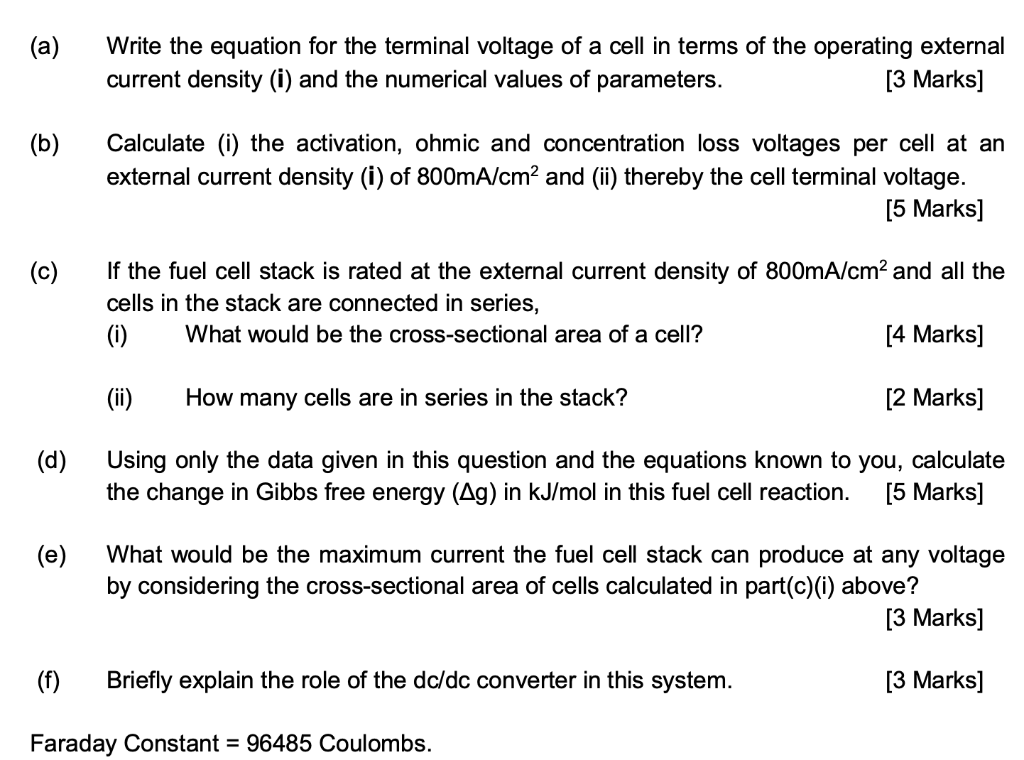 A Solid-Oxide Fuel Cell (SOFC) power plant is used to | Chegg.com