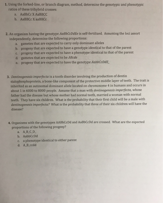 Trihybrid Cross Forked Line Method