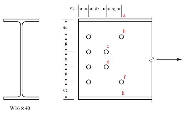 Solved A W16x40 is used as a tension member and connected by | Chegg.com