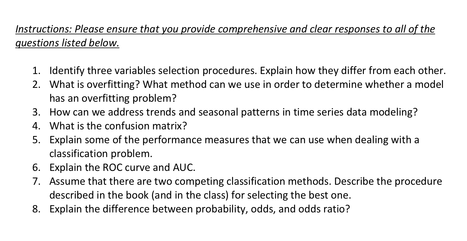 Solved Instructions: Please ensure that you provide | Chegg.com