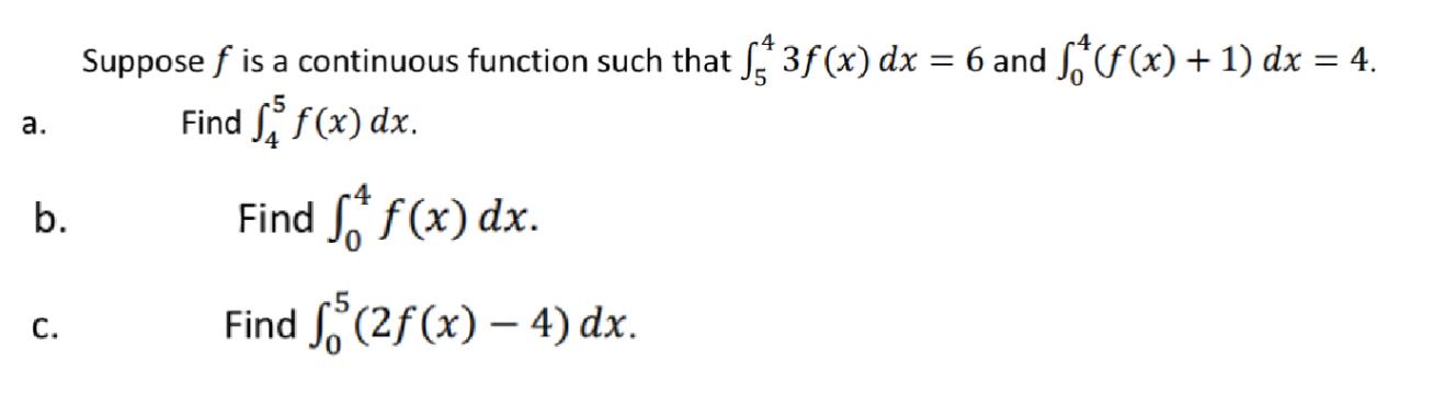 Solved Suppose f is a continuous function such that | Chegg.com