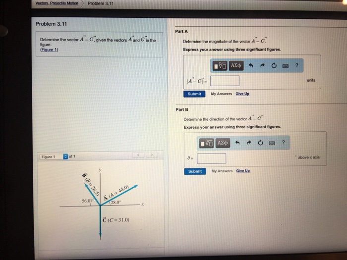 Solved Problem 3 Problem 3.11 Part A Determine the vector A- | Chegg.com