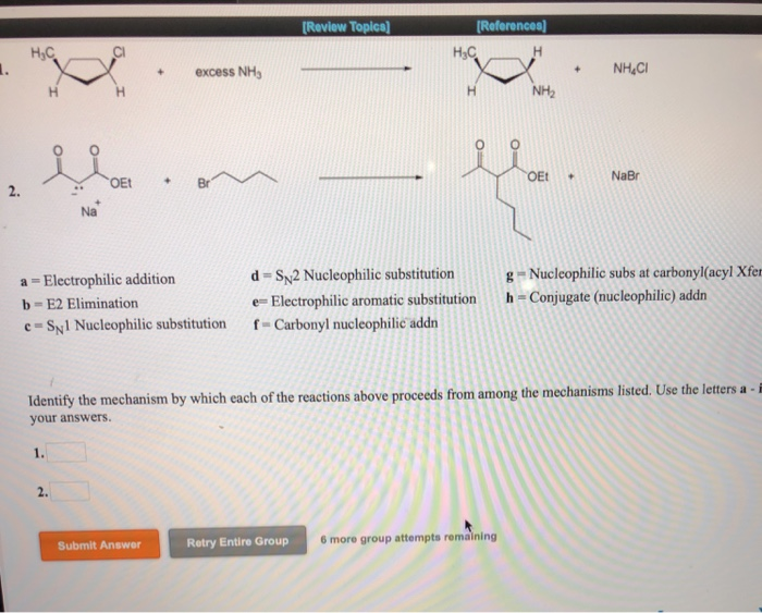 Solved Review Topics +excess NH NH2 OEt .NaBr 2. Na a = | Chegg.com