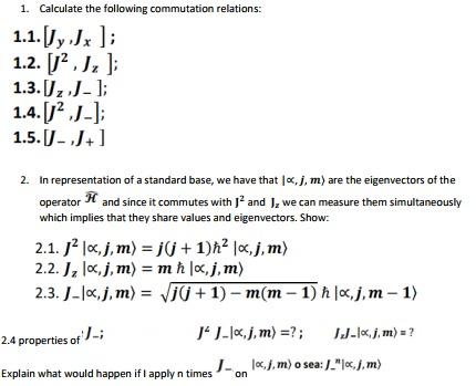 Solved 1. Calculate the following commutation relations: | Chegg.com