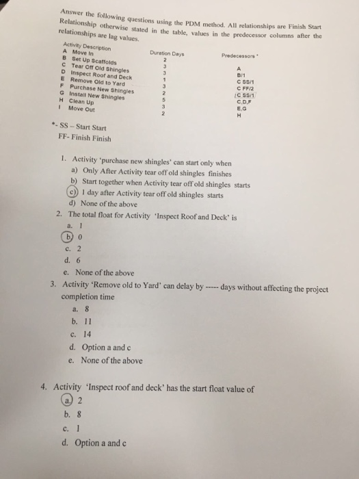 Solved Answer the following questions using the PDM method. | Chegg.com